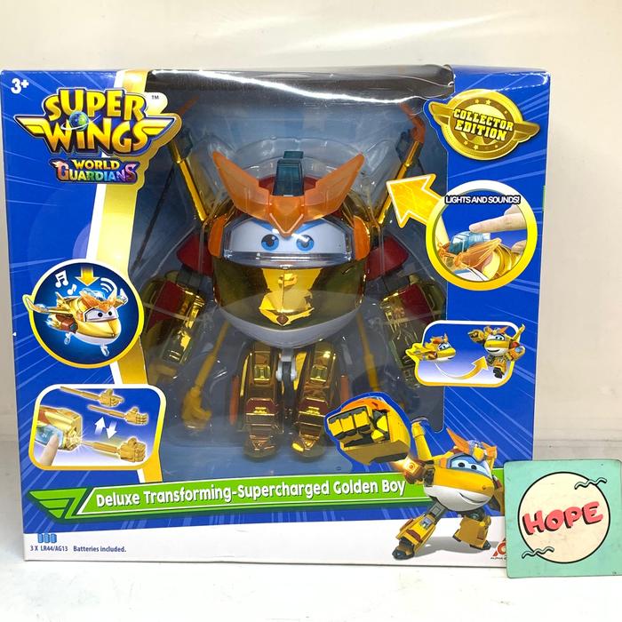 Jual Super Wings World Guardians Transforming Supercharged Golden Boy ...