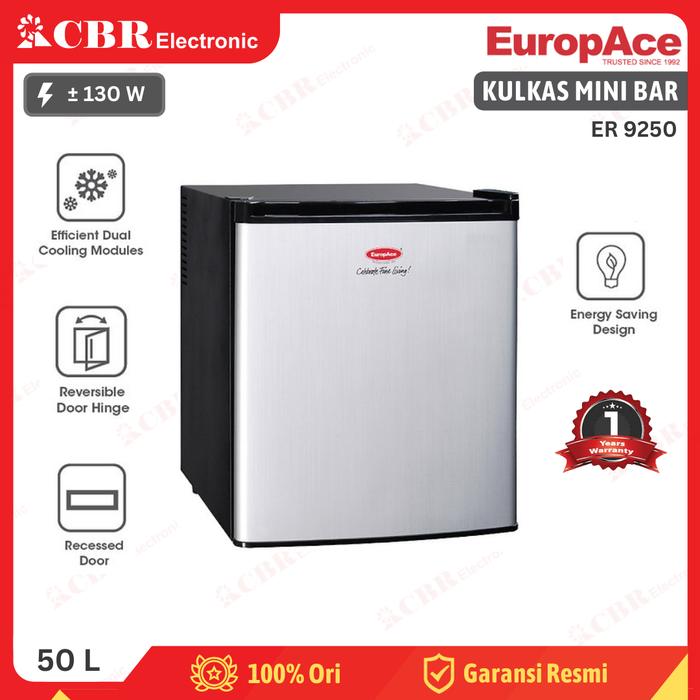 Jual Kulkas Mini Bar EuropAce 1 Pintu ER 9250 (Tanpa Compressor) 50 L ...