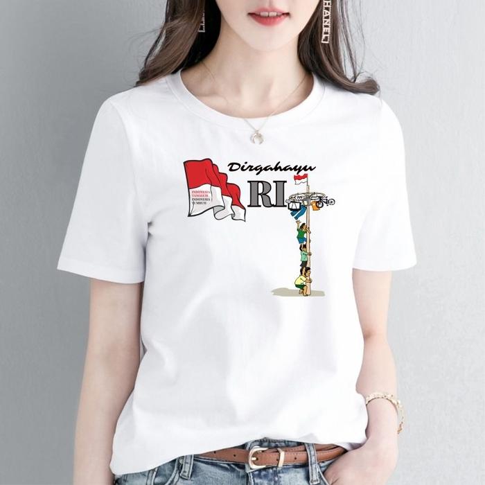 Jual Atasan Wanita Merah Putih Kaos Unisex 17 Agustus Kemerdekaan HUT ...