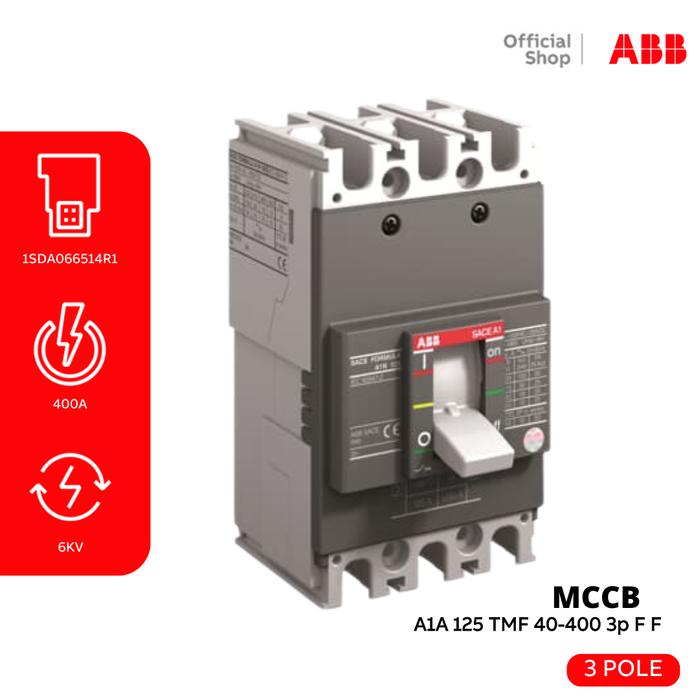 Promo ABB MCCB A1A 125 TMF 40-400 3P 40A 10kA 1SDA066514R1 Cicil 0% 3x ...