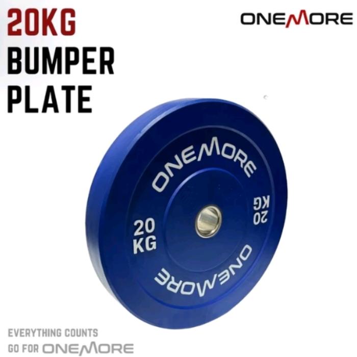 Jual ONE MORE rubber plat 20kg weight lifting plat angkat besi diameter ...
