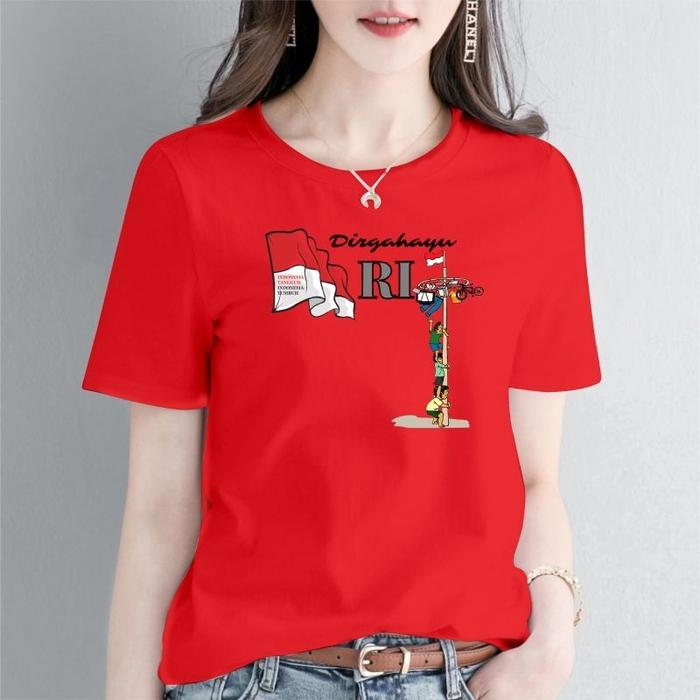 Jual Atasan Wanita Merah Putih Kaos Unisex 17 Agustus Kemerdekaan HUT RI - PUTIH 12 , M ...