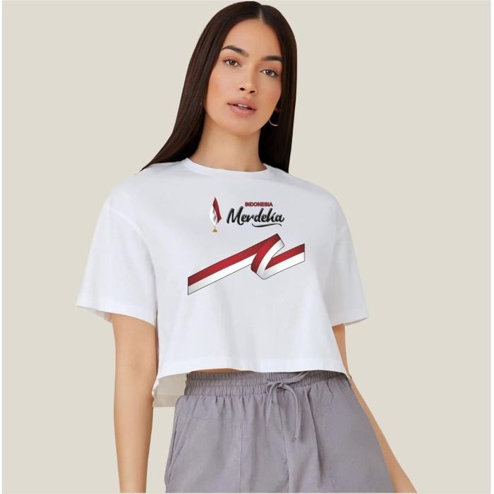 Jual Atasan Wanita Merah Putih Kaos Unisex 17 Agustus Kemerdekaan HUT ...
