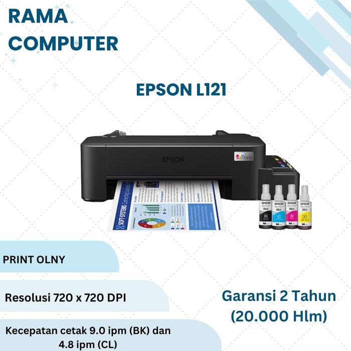 Jual Printer Epson L121 / Ink Tank / Print Only / Garansi Resmi - Kota ...