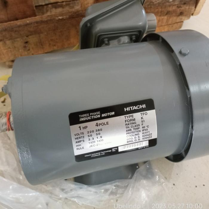 Jual HITACHI/dinamo hitachi 1 hp 3 phase elecrto motor TFO 1 PK 4 ple ...