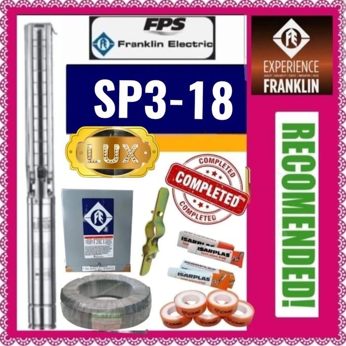 Jual Pompa satelit STAINLESS 4" 220v 1.5hp FRANKLIN SP3-18 KOMPLIT Panel Original Metal Asli ...