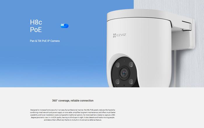 Promo Ezviz H8c 2K 3MP PoE Outdoor H.265+ Pan & Tilt IP Camera Cicil 0% ...