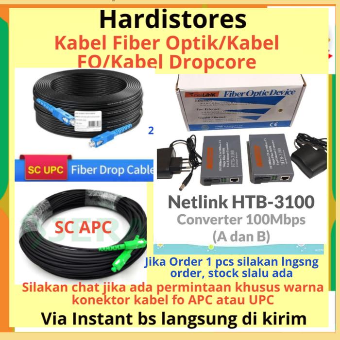 Jual Kabel Fiber Optic/FO Dropcore +Media Converter HTB 3100 Paket ...