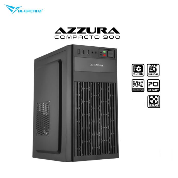 Promo Casing PC Alcatroz Azzura Compacto 300 M-Atx with PSU Voltron ...