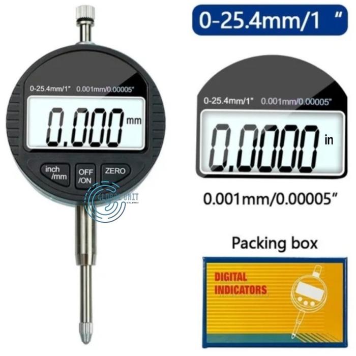 Jual New 0-25.4mm 0,001 mm Digital Dial Micro Indicator Gauge DTI Test ...
