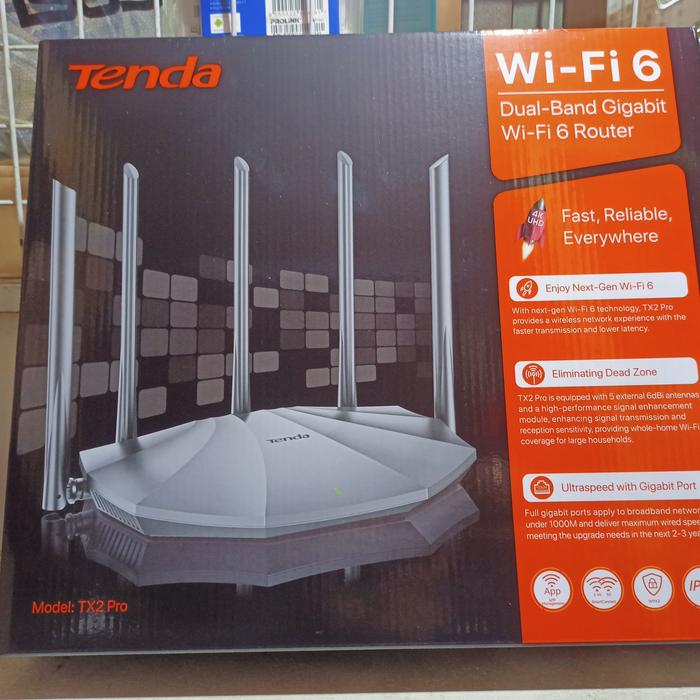 Jual Tenda TX2 Pro Dual Band Gigabit WIFI 6 Router Super Fast - Kota ...