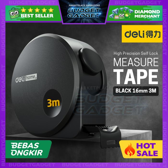 Jual Deli Home Meteran Roll High Precision Self Lock Tape Measure 16mm 3M - Jakarta Barat ...