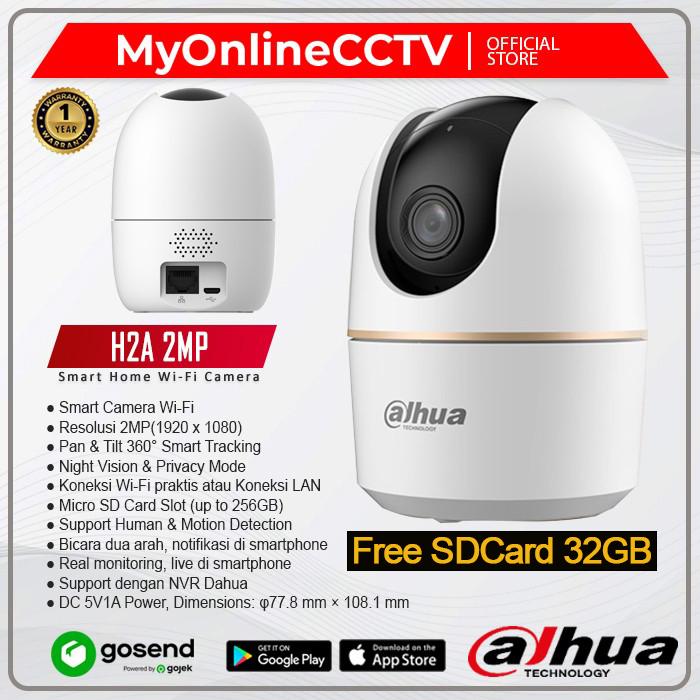 Promo Dahua Hero H2A 2MP IP Camera Wireless Pan & Tilt 360° CCTV WiFi ...