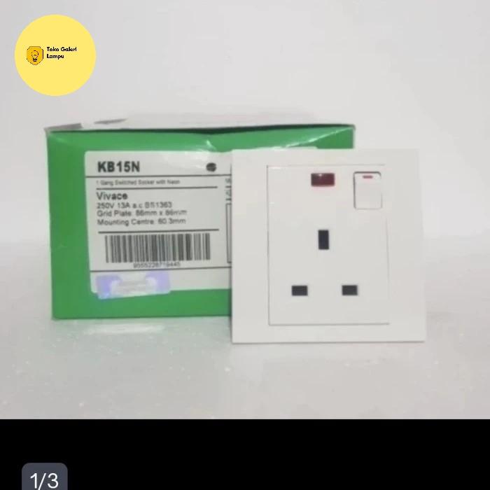 Jual STOP KONTAK AC SCHNEIDER VIVAC + SAKLAR INDIKATOR KB15N - Jakarta ...