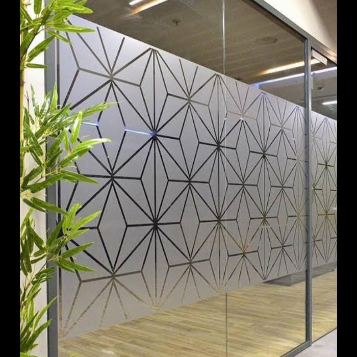 Jual cetak kaca film pola custom sandblast / cetak stiker sandblast ...