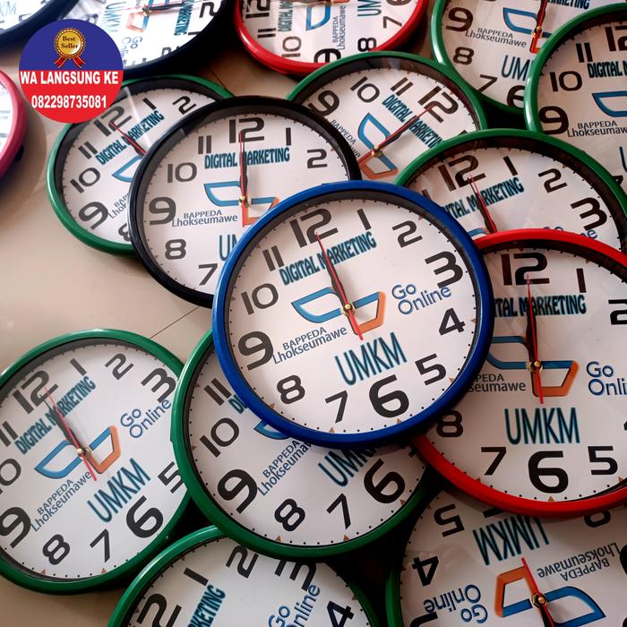 Jual jam dinding promosi/jam dinding custom/jam unik/Jam Dinding Polos ...