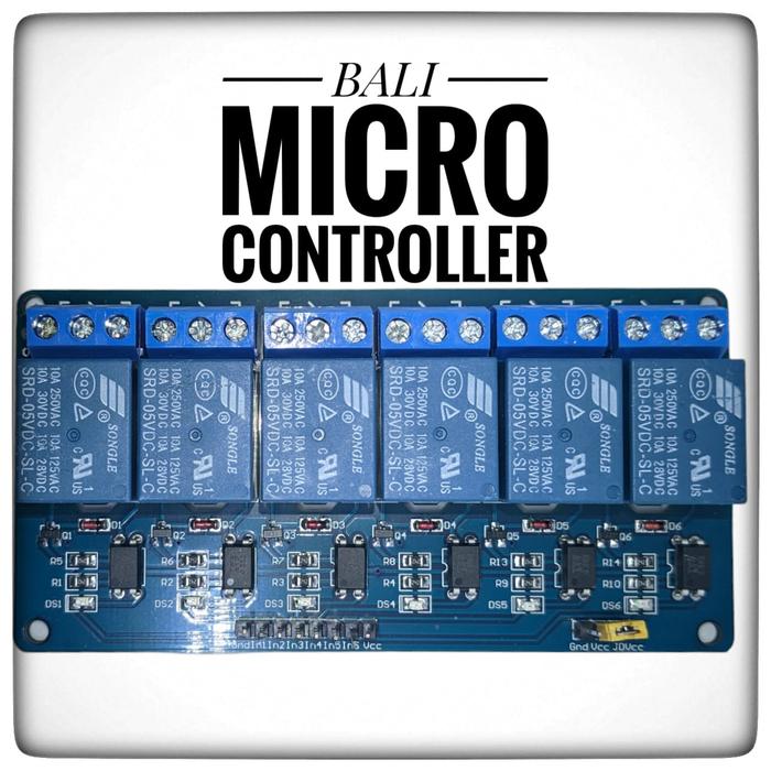 Jual Relay 6 channel module 5v optocoupler nodemcu wemos esp32 Uno r3 ...