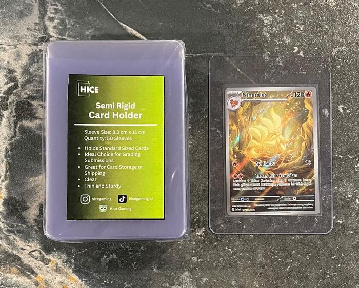Jual HICE Semi Rigid Card Holder - 50pcs/Pack For Standard Size TCG ...