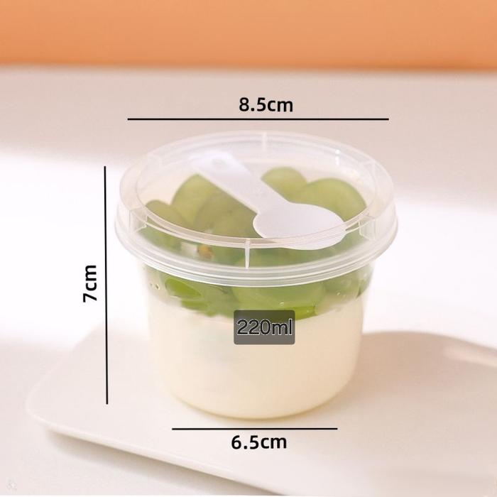 Promo 10pcs - 220ml/280ml KOREAN dessert cup sendok cup box kotak ...