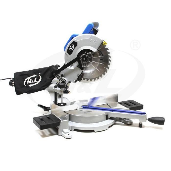Jual STOK BARU Miter Saw Sliding 10" H&L Mitter Saw / Mitre Saw HL 255 Dilengkapi Dengan Laser ...