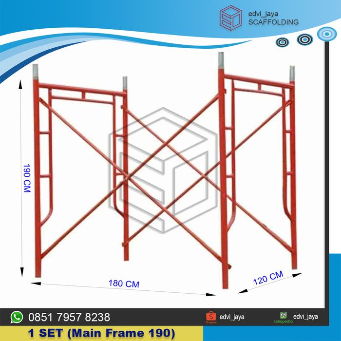 Promo SCAFFOLDING TINGGI 190 CM (1 SET) STEGER BESI TERMURAH SE-JAKARTA ...