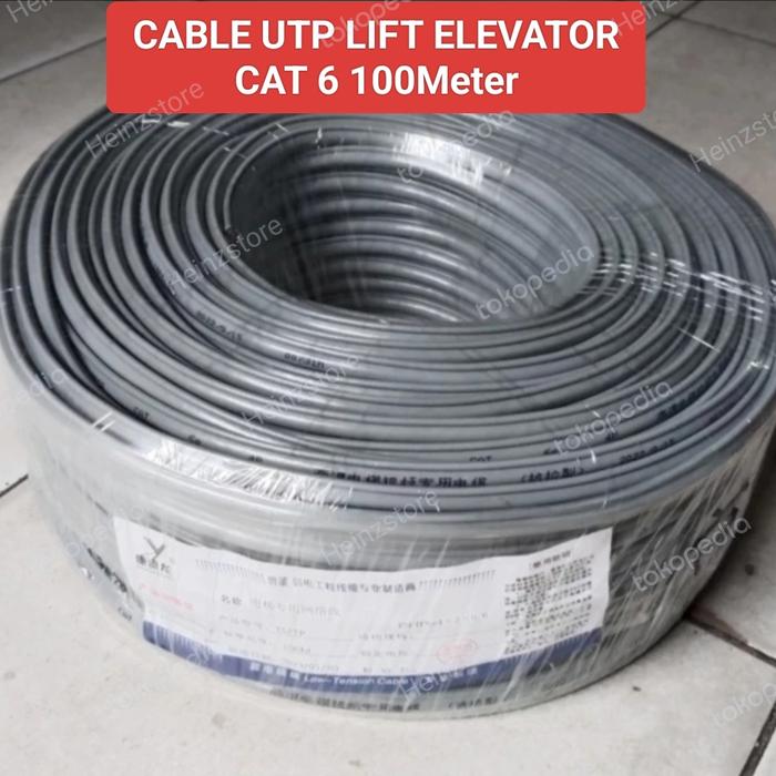 Jual Cable UTP Cat6 Lift Elevator 100 Meter/Kabel LAN UTP Cat6 Lift ...