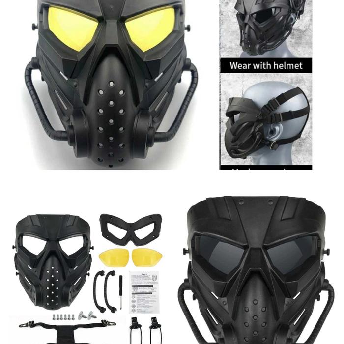 Jual topeng alien mask gask mask topeng untuk helm tactical goggle ...