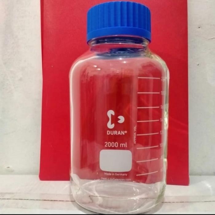 Jual Laboratory Bottle 2000ml Wide Neck DURAN. Lab Botol 2L Mulut Lebar ...