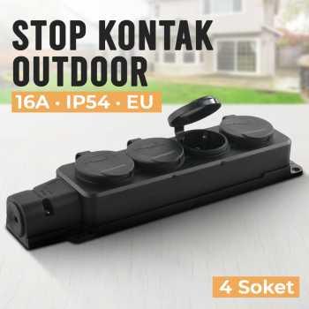 Jual Stop Kontak Outdoor Terminal Anti Air IP54 Dengan Penutup 16A 250V ...