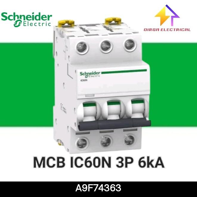 Jual MCB IC60N 63A A9F74363 3P 6kA C63 3PHASE 6000A SCHNEIDER ORIGINAL - Jakarta Pusat - DIRGA ...