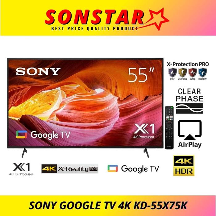 Jual SONY KD-55X75K 55 INCH UHD 4K SMART GOOGLE TV 55X75K X75K ...