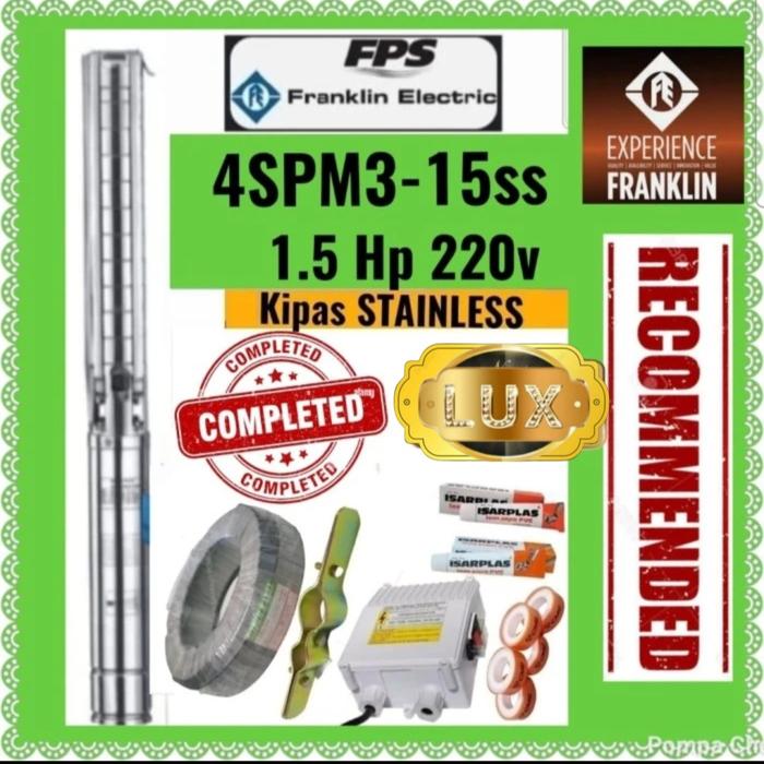 Jual Pompa satelit 1.5Hp 1Phase FRANKLIN Plus control box Set COMPLETE ...