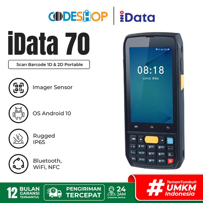 Promo Mobile Barcode Scanner iData 70 PDT Android 2D Portable ...