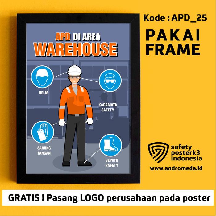 Jual Safety Poster Slogan K3 APD Di Warehouse Gunakanlah APD yang sudah ...