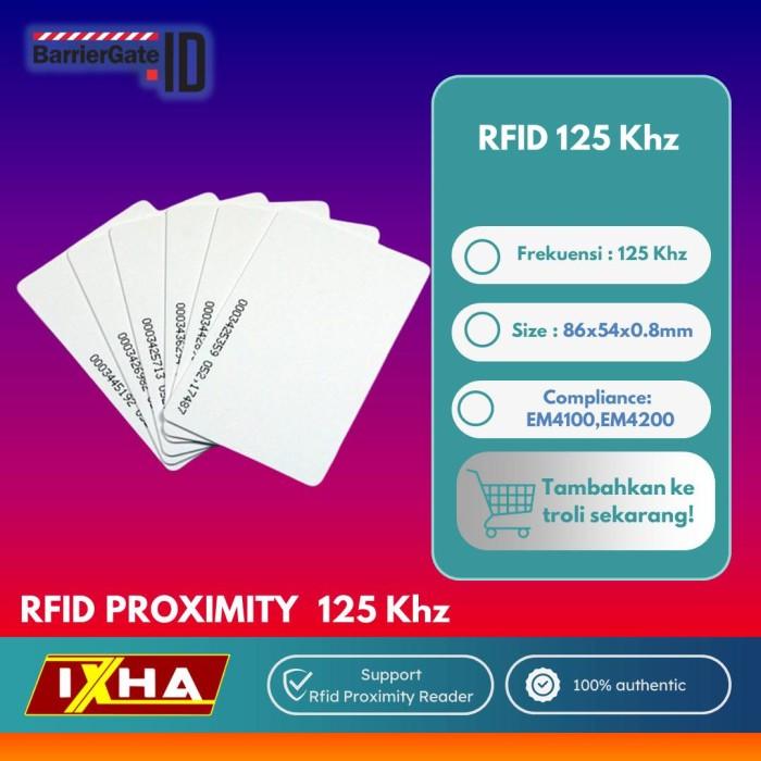 Jual 1 Pack isi 200 Pcs RFID PROXIMITY 125 Khz GRADE A PVC ID Polos Blank Card Harga Grosir ...