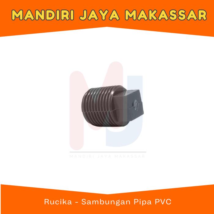 Jual Plug AW 1/2 ", 3/4 " , 1 " Pluk PVC Plu Dop Drat Luar 1/2 Inch ...