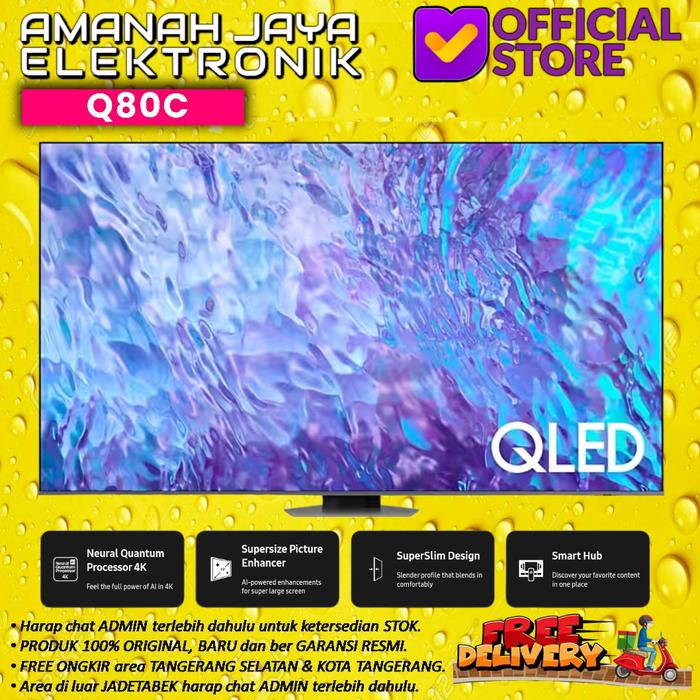 Promo SAMSUNG QA55Q80CAKXXD QLED 4K SMART 55 inch 55Q80C QA55Q80CAK ATMOS Cicil 0% 3x - Kota ...