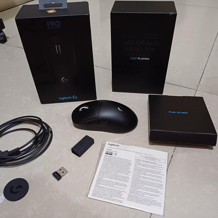 Jual Logitech G Pro X Superlight Black/hitam Wireless Gaming Mouse ...