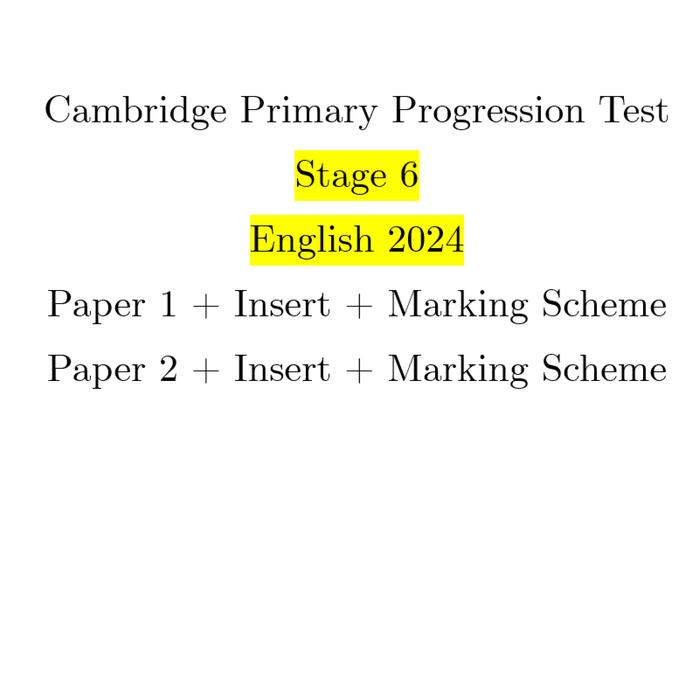 Jual Cambridge Primary Progression Stage 6 English Tahun 2024 - Jakarta ...