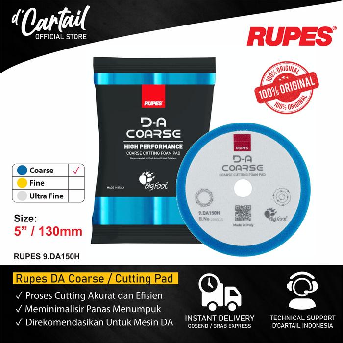 Jual Rupes DA Coarse Pad 5 Inch 130 mm Blue Cutting Pad Busa Poles ...