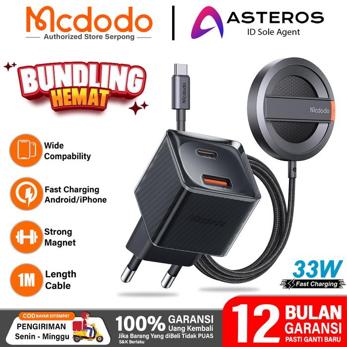 Promo MCDODO Magsafe Charger Wireless Fast Charging 15W Universal with ...