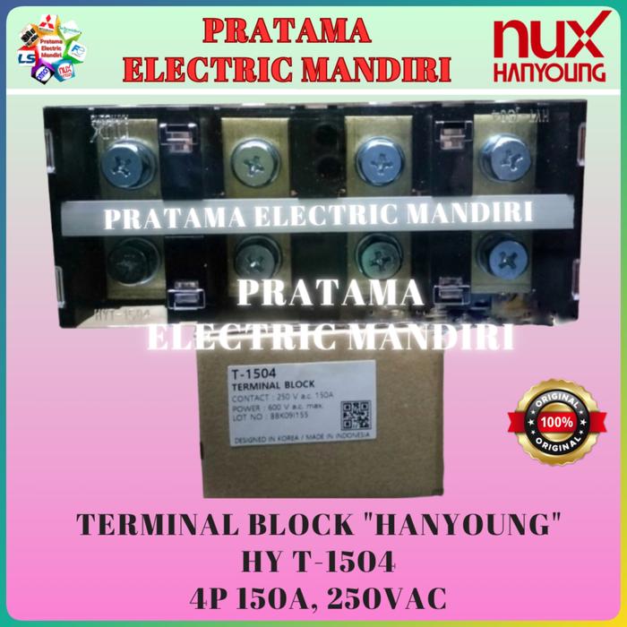 Jual HANYOUNG NUX TERMINAL BLOCK BLOK HYT-1504 HY T-1504 T1504 4P 150A 250V - Jakarta Barat ...