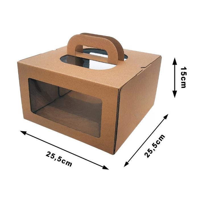 Jual Gable Box Packaging Kue Kering Ukuran 25x25x15cm Dus Jendela Mika ...
