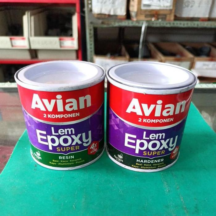Jual Lem Epoxy Super Avian 1/4 kg 2 Komponen Resin + Hardener / Lem ...