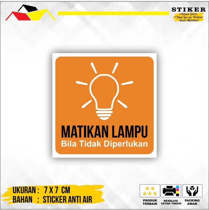 Jual Stiker Hemat Energi / Stiker Hemat Listrik / Stiker Matikan Lampu ...