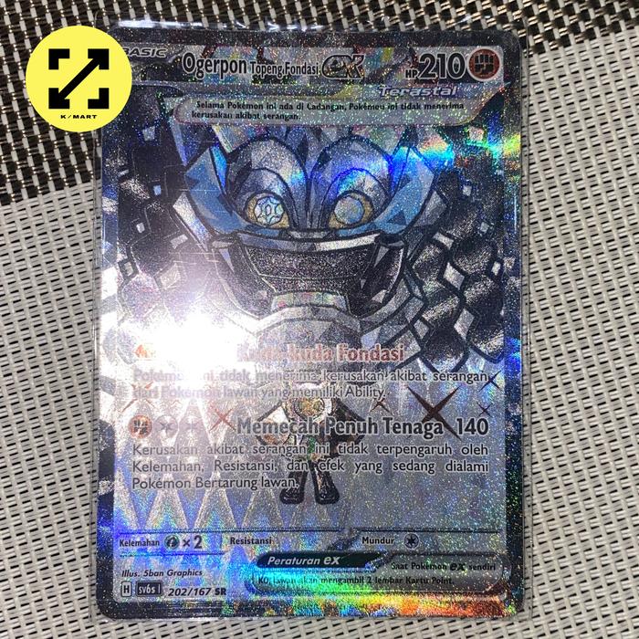 Jual 4328 Ogerpon Topeng Fondasi ex – SR Full-art Shiny Holo — [SV6s ...