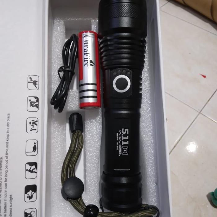 Jual senter led tactical 511 series MXP50 88000w zoom charger 10000 ...