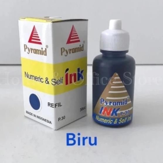 Jual tinta stempel pyramid /numeric self & ink/stamp pad mini - Biru ...