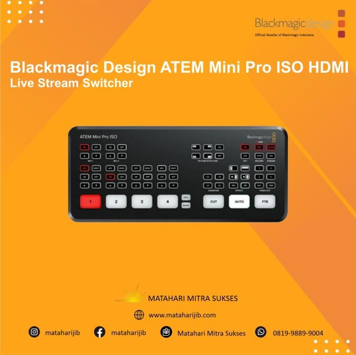 Jual Blackmagic Design ATEM Mini Pro ISO HDMI Live Stream Switcher ...