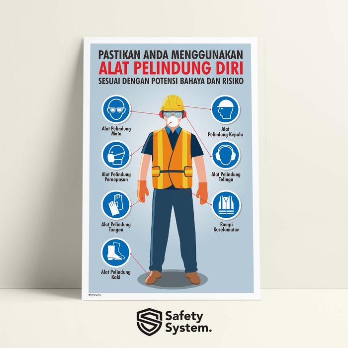 Jual Poster K3 Safety Keselamatan Alat Pelindung Diri APD - L - Kab ...